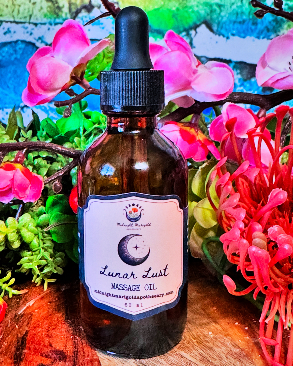 Lunar Lust Massage Oil – Midnight Marigold Apothecary